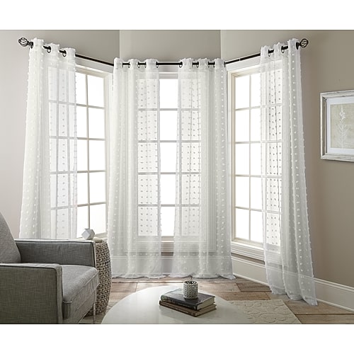 Click here for Stratford Park Olimpia Grommet Top Sheer Set of 4... prices