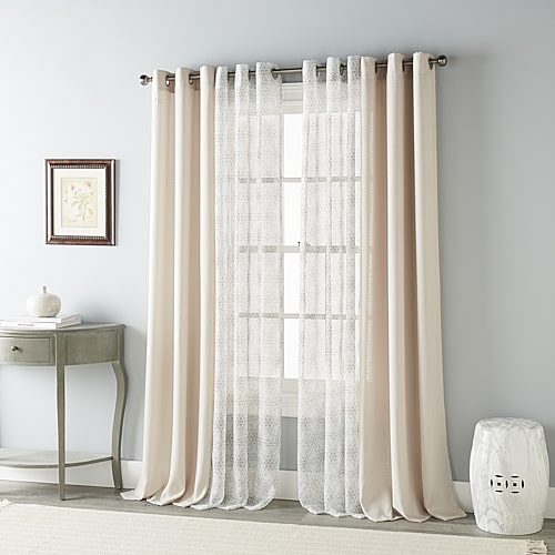 Click here for Stratford Park Cecily Grommet Top Sheer Set of 4 C... prices