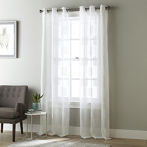 Click here for Stratford Park Rosie Grommet Top Sheer Set of 2 Cu... prices