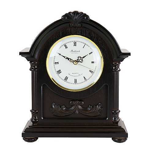 Click here for Megagoods Chocolate Wood Black Mantel Clock  One S... prices
