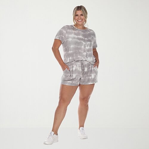Click here for Plus Size White Mark 2pc. Top and Shorts Pajama Se... prices