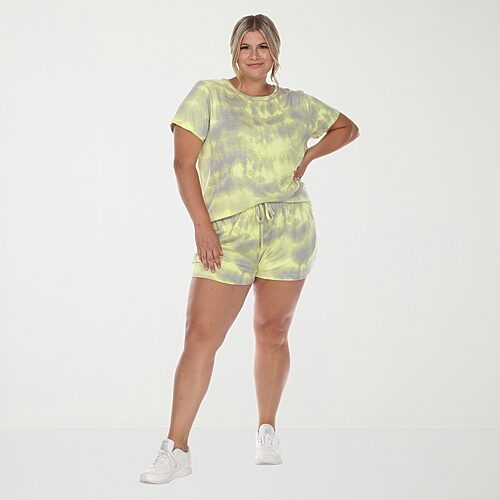Click here for Plus Size White Mark 2pc. Top and Shorts Pajama Se... prices