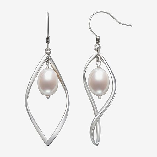 Click here for Womens White Cultured Freshwater Pearl Sterling Si... prices