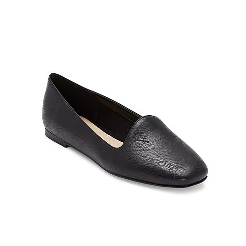 St. Johns Bay Kessler Womens Square Closed Toe Ballet Flats  6 Medium  Black