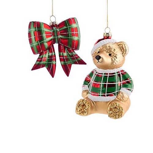 Click here for North Pole Trading Co. Bear And Bow Set 2-pc. Chri... prices