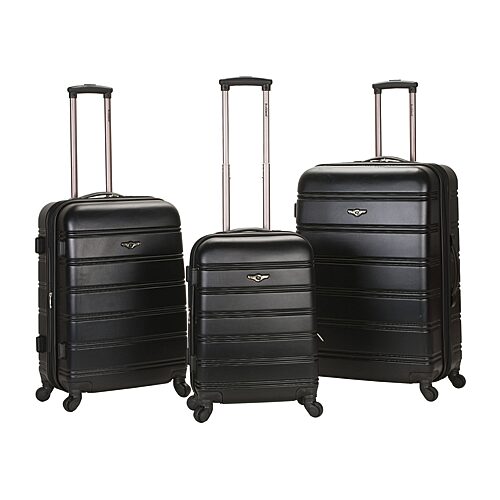 Rockland Melbourne 3-Pc. Hardside Luggage Set - Black
