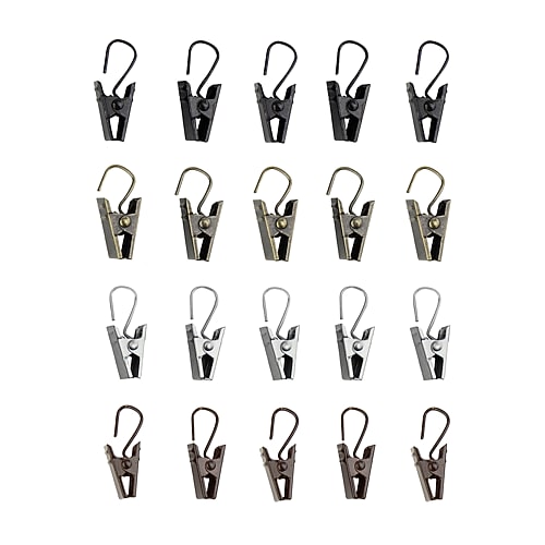 Click here for Rod Desyne 24 Clips with Hooks  One Size  Black prices