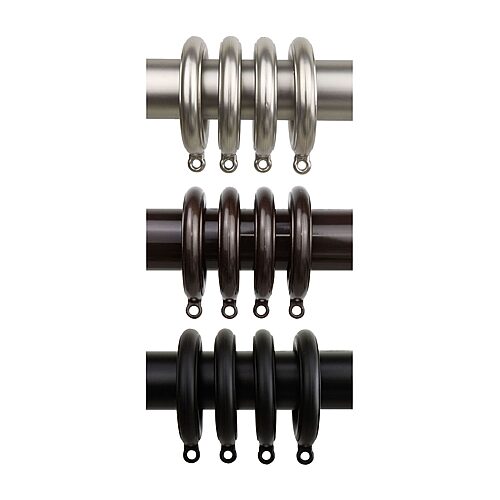 Rod Desyne Set of 10 1Â¾ Decorative Eyelet Rings  One Size  Black