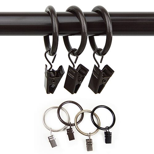 Click here for Rod Desyne Set of 10 1 Clip Rings  One Size  Black prices