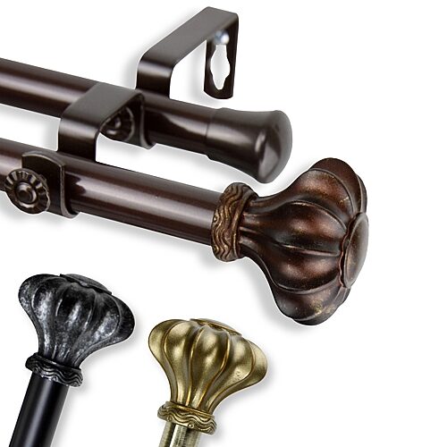 Click here for Rod Desyne Flair 13/16 Adjustable Double Curtain R... prices