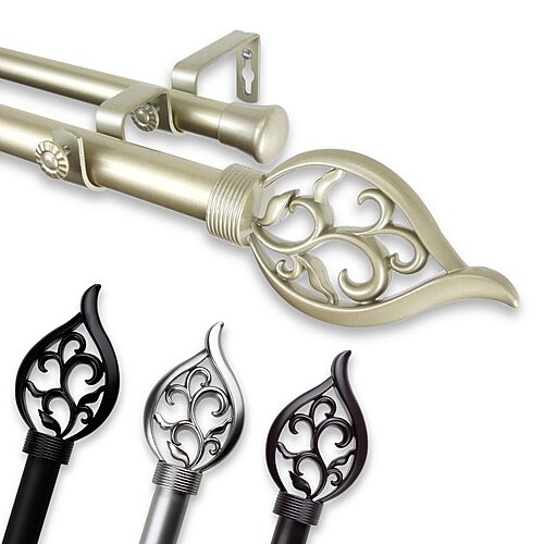 Click here for Rod Desyne Flora 1 Adjustable Double Curtain Rod... prices