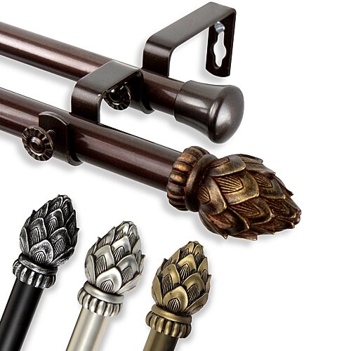 Click here for Rod Desyne Bud 13/16 Adjustable Double Curtain Rod... prices