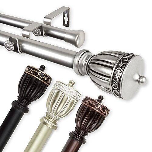 Click here for Rod Desyne Debussy Double Curtain Rod  One Size  S... prices