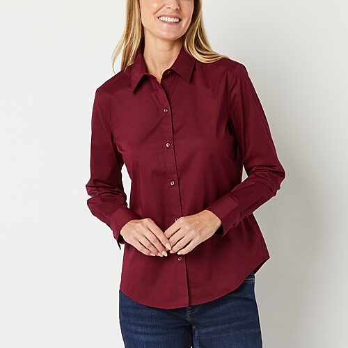 Click here for Liz Claiborne Womens Long Sleeve Regular Fit Wrink... prices