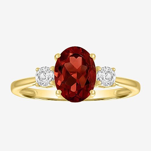 Click here for Gemstone 10K Gold 3-Stone Oval Cocktail Ring  9  G... prices
