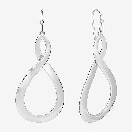 Click here for Womens Sterling Silver Infinity Drop Earrings  One... prices