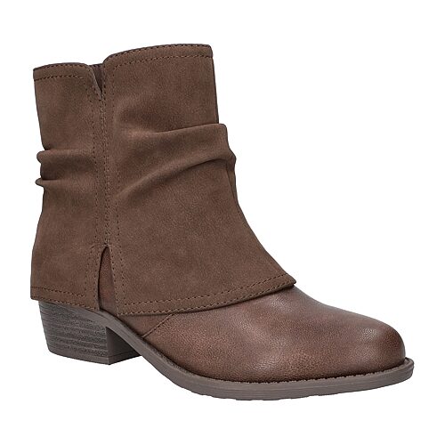 Easy Street Womens Kudos Slouch Ankle Boots - Brown