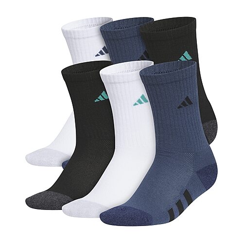 Click here for adidas Boys 6 Pair Crew Socks  Medium  White prices