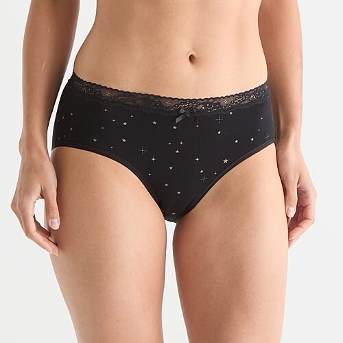 Click here for Ambrielle Cotton Brief Panty  Small  Black prices