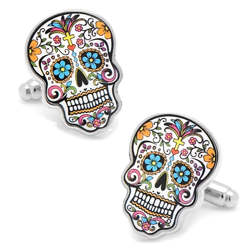 Click here for Dia De Los Muertos Cufflinks  One Size  Pink prices