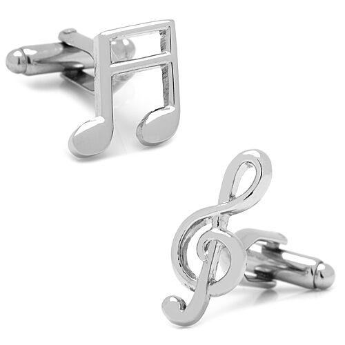Click here for Music Notes Cufflinks  One Size  Silver prices