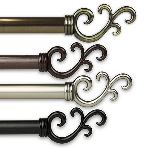 Click here for Rod Desyne Swan 13/16 IN Curtain Rod  One Size  Br... prices
