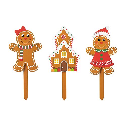 Click here for Glitzhome Set Of 3 Gingerbread Man Christmas Yard... prices
