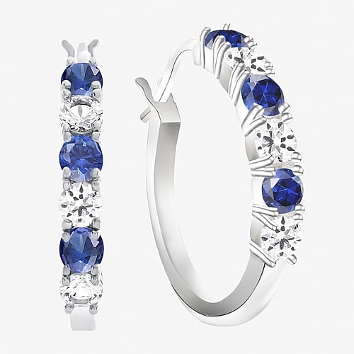 Click here for Gemstone & Lab-Created White Sapphire Sterling Sil... prices