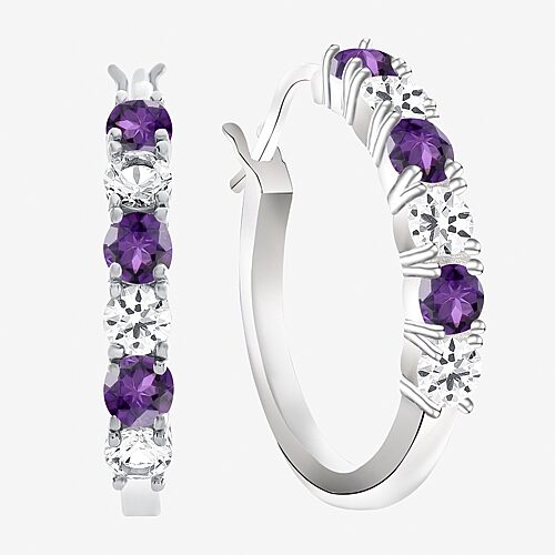 Click here for Gemstone & Lab-Created White Sapphire Sterling Sil... prices