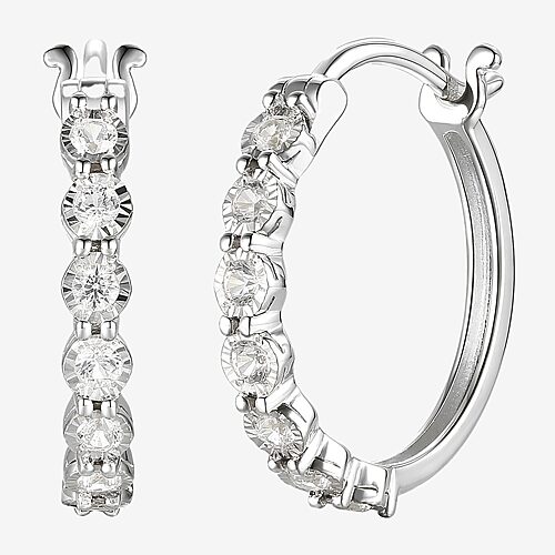 Click here for Womens 1/10 CT. T.W. Natural White Diamond Sterlin... prices