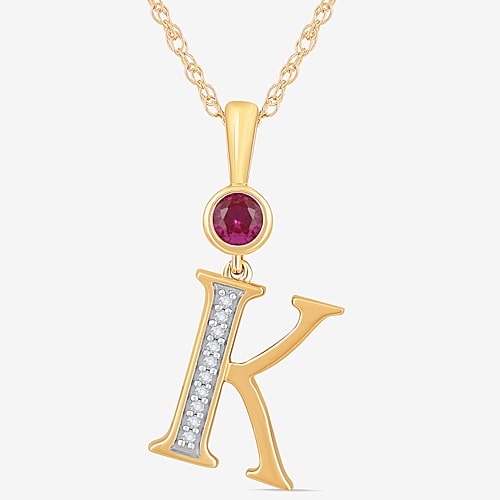 Click here for K Womens Lab Created Red Ruby 14K Gold Over Silver... prices