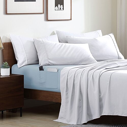 Click here for Swift Home Storage Pocket Wrinkle Resistant Fitted... prices