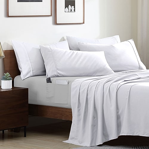 Click here for Swift Home Storage Pocket Wrinkle Resistant Fitted... prices