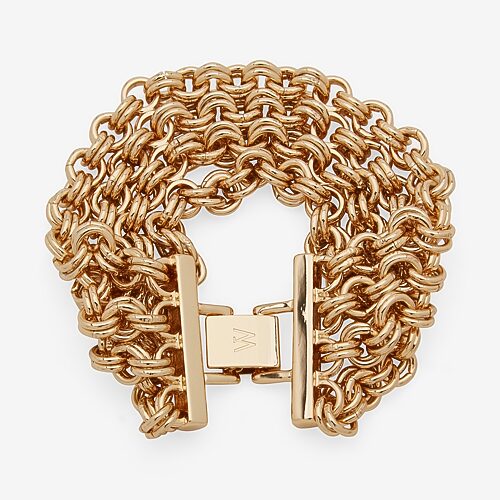 Click here for Worthington Gold Tone Womens Chain Bracelet  One S... prices