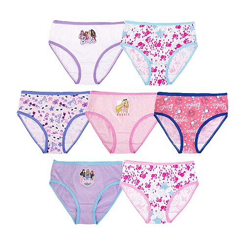 Click here for Little & Big Kid Girls Barbie 7 Pack Brief Panty G... prices