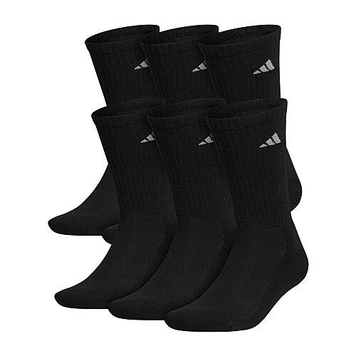 Click here for adidas Mens 6 Pair Crew Socks  Medium  Black prices