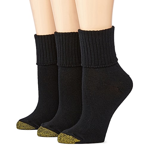 Click here for Gold Toe Bermuda Womens 3 Pair Turncuff Socks  One... prices