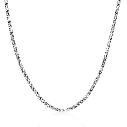 Click here for Mens Stainless Steel 24 3mm Wheat Chain  One Size... prices