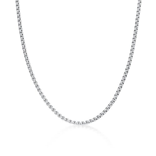 Click here for Mens 3.5mm Stainless Steel Box Chain  One Size  Wh... prices