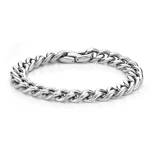 Click here for Mens Stainless Steel 9 12mm Chunky Curb Bracelet... prices