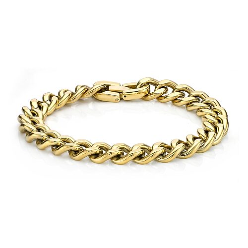 Click here for Mens Stainless Steel & Gold-Tone IP 9 12mm Chunky... prices