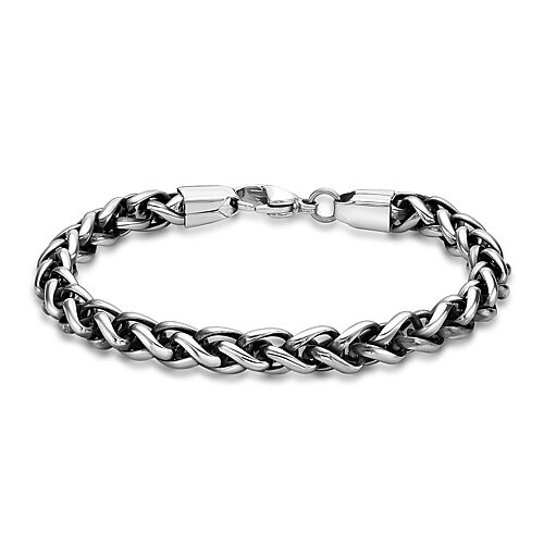 Click here for Mens Stainless Steel 10 Inch Solid Wheat Chain Bra... prices