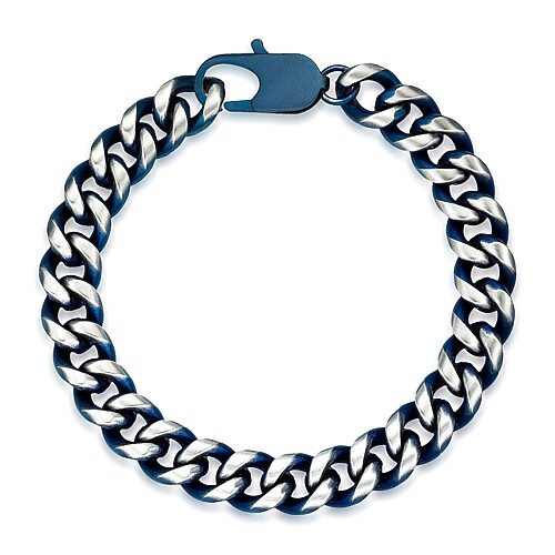 Click here for Mens Stainless Steel 8 1/2 Inch Solid Curb Chain B... prices