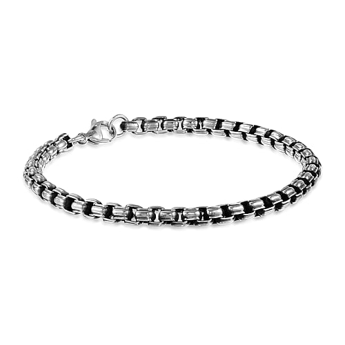 Click here for Mens Stainless Steel 9 Inch Solid Box Chain Bracel... prices