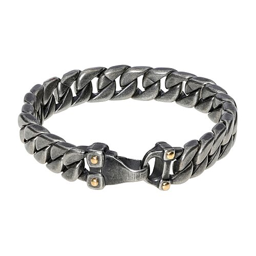 Click here for Mens Stainless Steel 8 1/2 Inch Solid Curb Chain B... prices