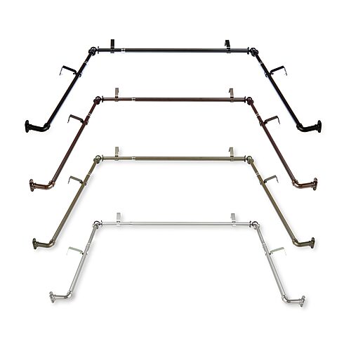 Click here for Rod Desyne Blackout Bay Window Rod  One Size  Silv... prices