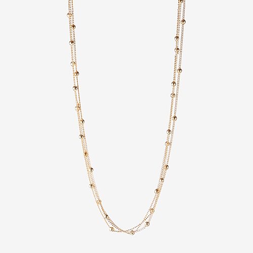 Click here for Liz Claiborne Silver-Tone 3-Strand Ball Layered Ne... prices
