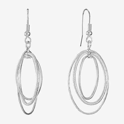 Click here for Liz Claiborne Silver-Tone  Orbital Drop Earrings... prices