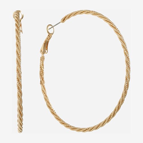Click here for Monet Jewelry Gold Tone Twist Womens 60mm Hypoalle... prices