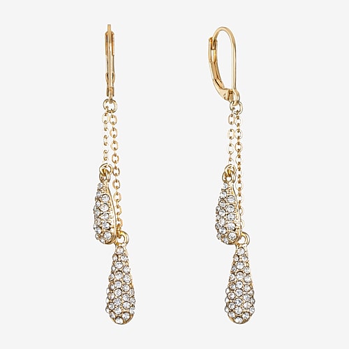 Click here for Monet Jewelry Gold Tone Linear Womens Drop Earring... prices